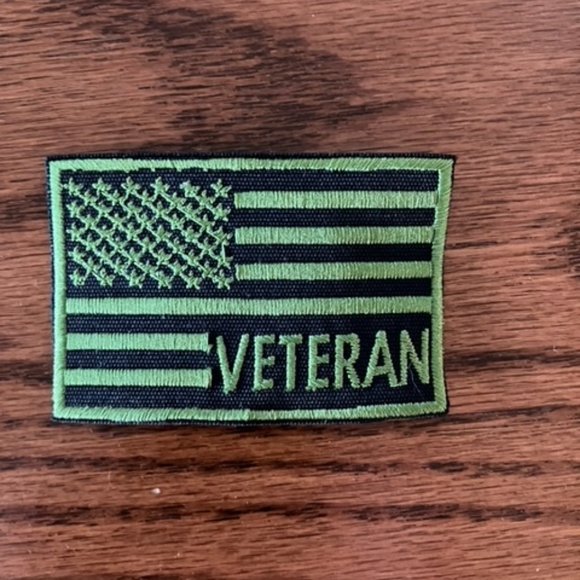 Bon of a Stitch | Accessories | American Flag Veteran Patch Olive Green ...